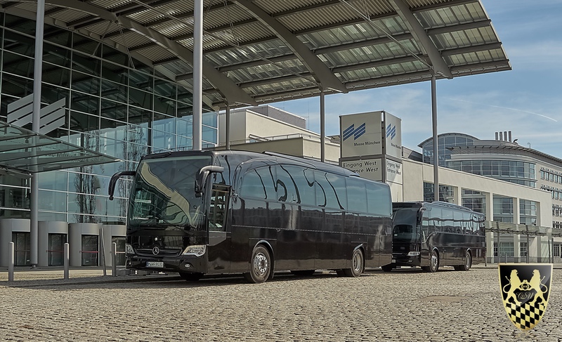 Event shuttle service in Munich with minibuses, buses and VIP liners